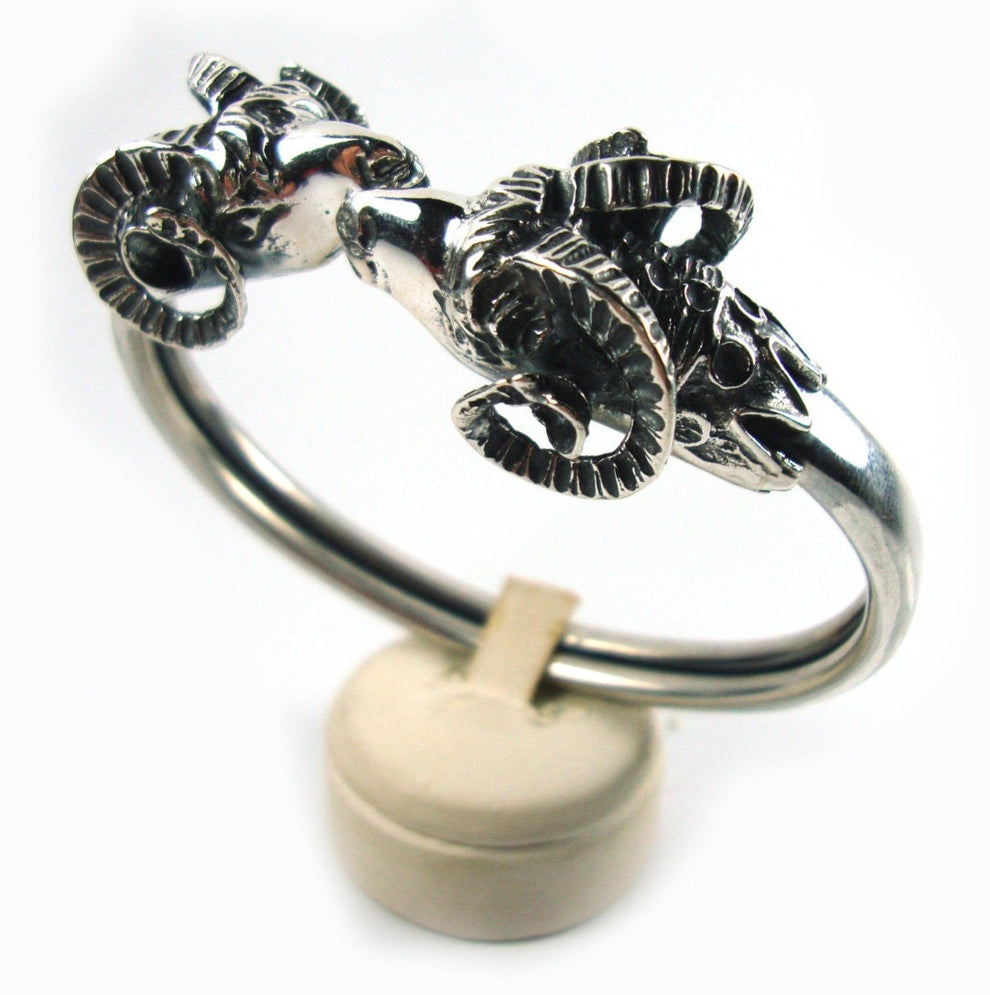 Fine Quality | Greek Big Ram Head Cuff Bracelet - Sirioti Jewelry